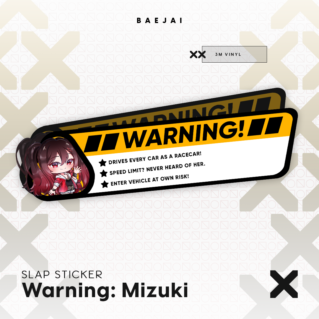 Mizuki Warning Sticker– Baejai
